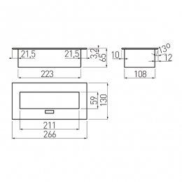 Elektrības sadalītājs 3 rozetes 166x130 GTV AE-PB03GS-53 - Daiļrade koks
